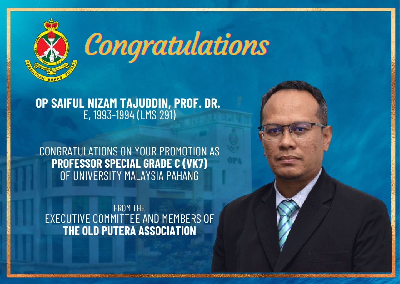 op professor in universiti malaysia pahang – Old Putera Association (OPA)